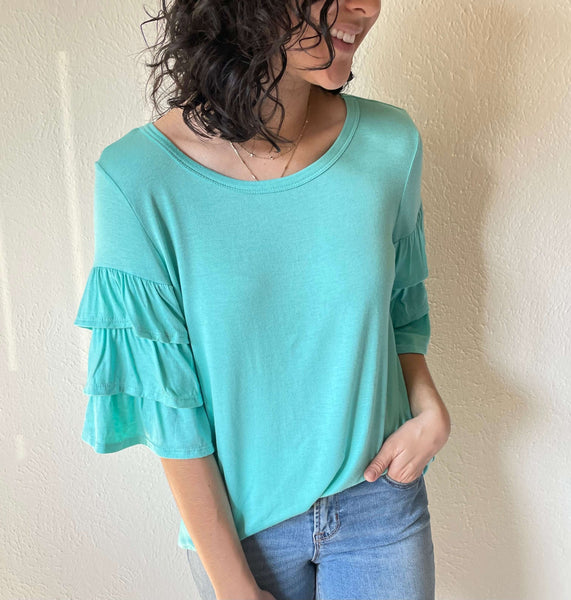 Ruffle Sleeve Tee