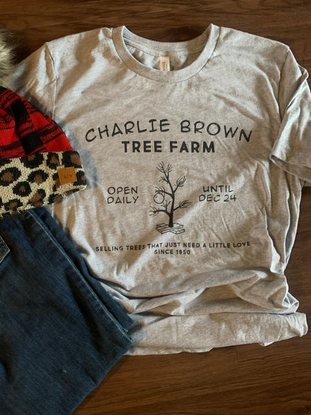 Charlie Brown Tree Farm Christmas Tee